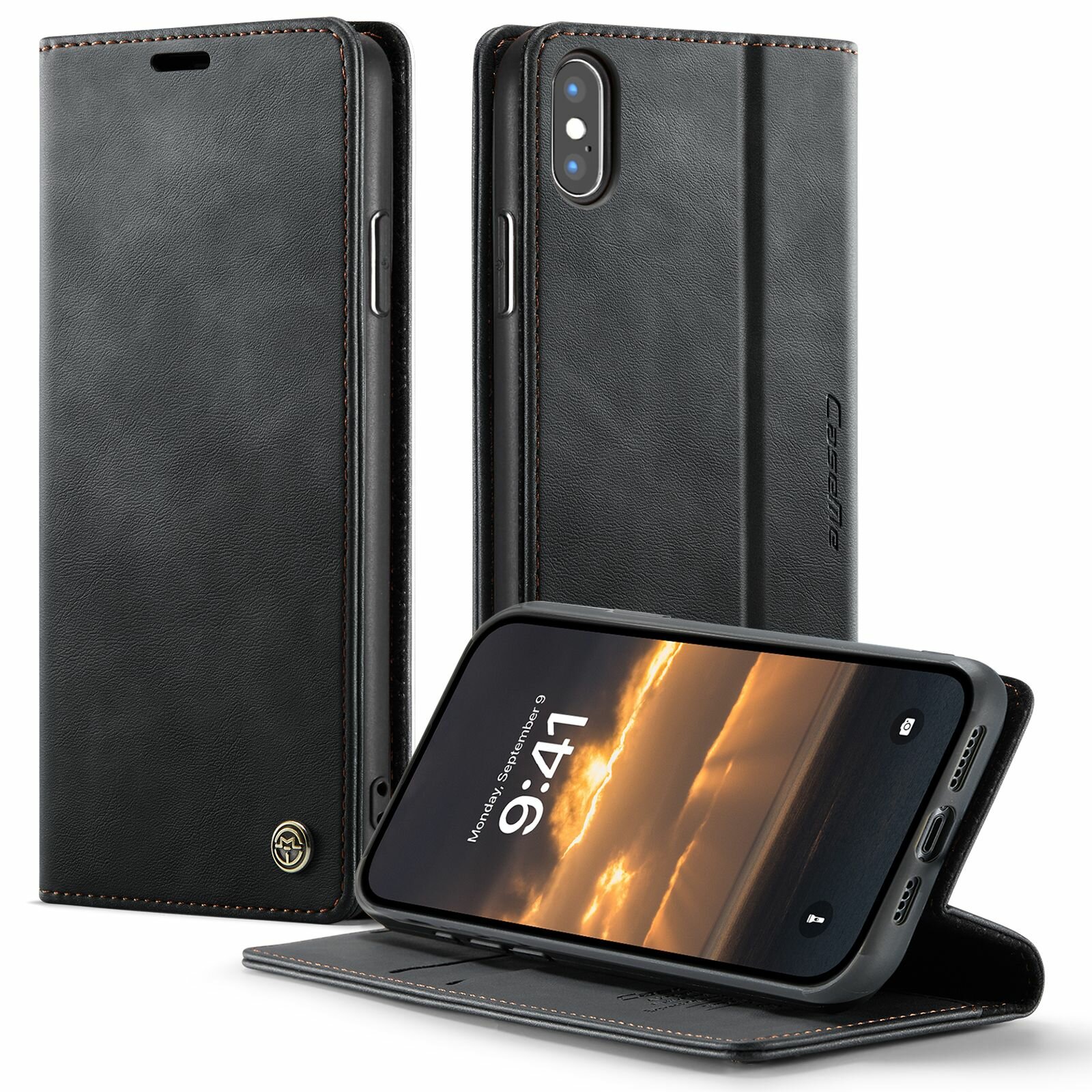 Чехол-книжка CaseMe RFiD iPhone XS Max черный