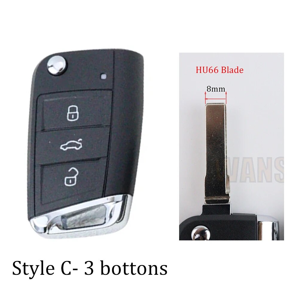 Корпус ключа VW/Skoda/Seat Style C-3BT-HU66