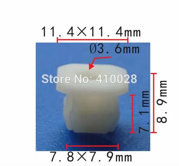 Shhworldsea 100 шт. автомобильные крепления, вкладыш крыла, винтовая втулка, проставка для фары к решетку, втулка, центральная стойка 7121 100pcs