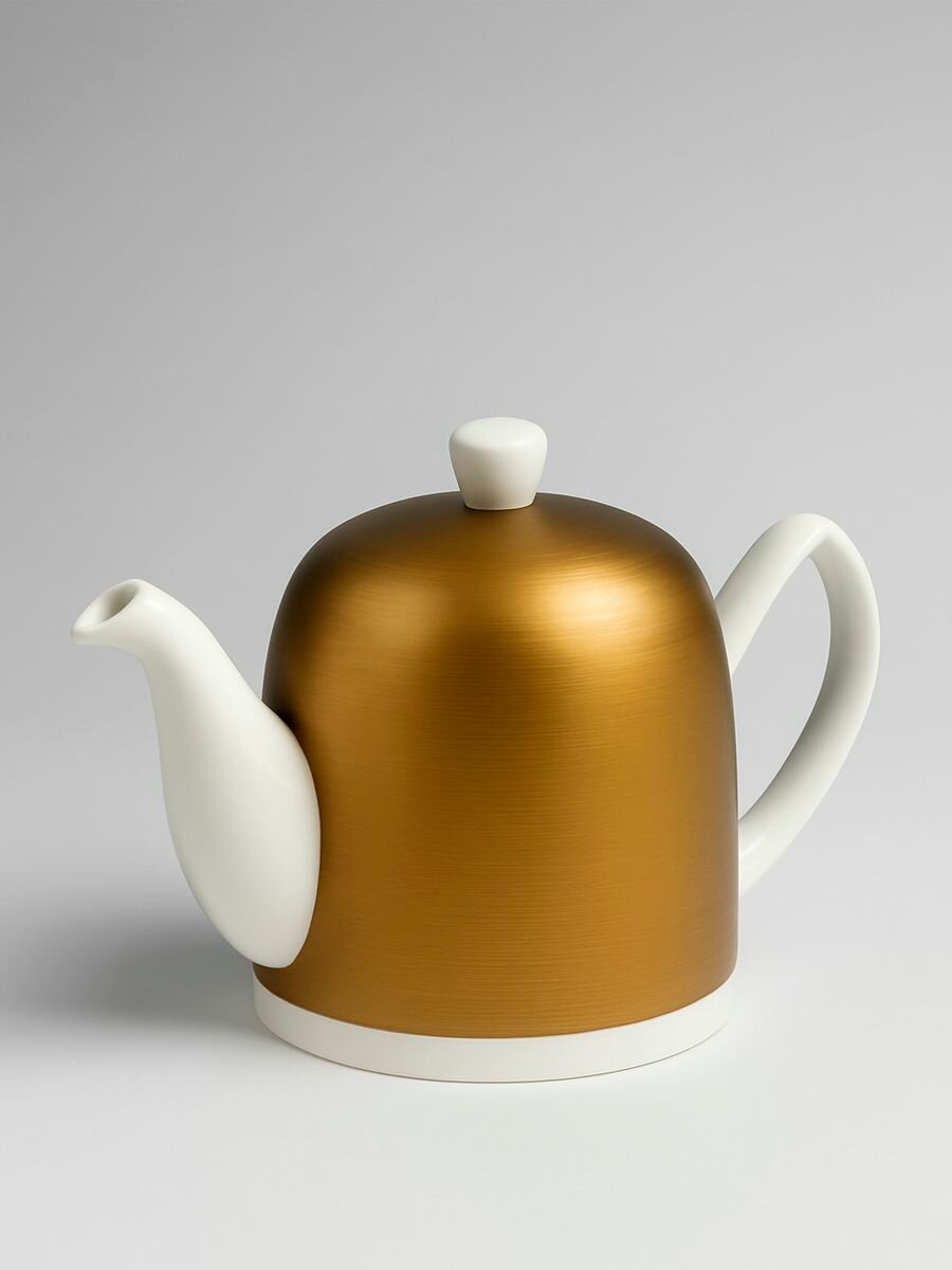 Чайник заварочный Guy Degrenne Salam White (0.7 л), фарфоровый, с колпаком, на 4 чашки