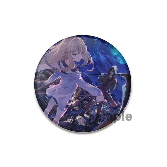 58 мм аниме «Ангелы смерти», заколки на пуговицах, милая интересная брошь с персонажем для рюкзака, украшения одежды, модные подарки