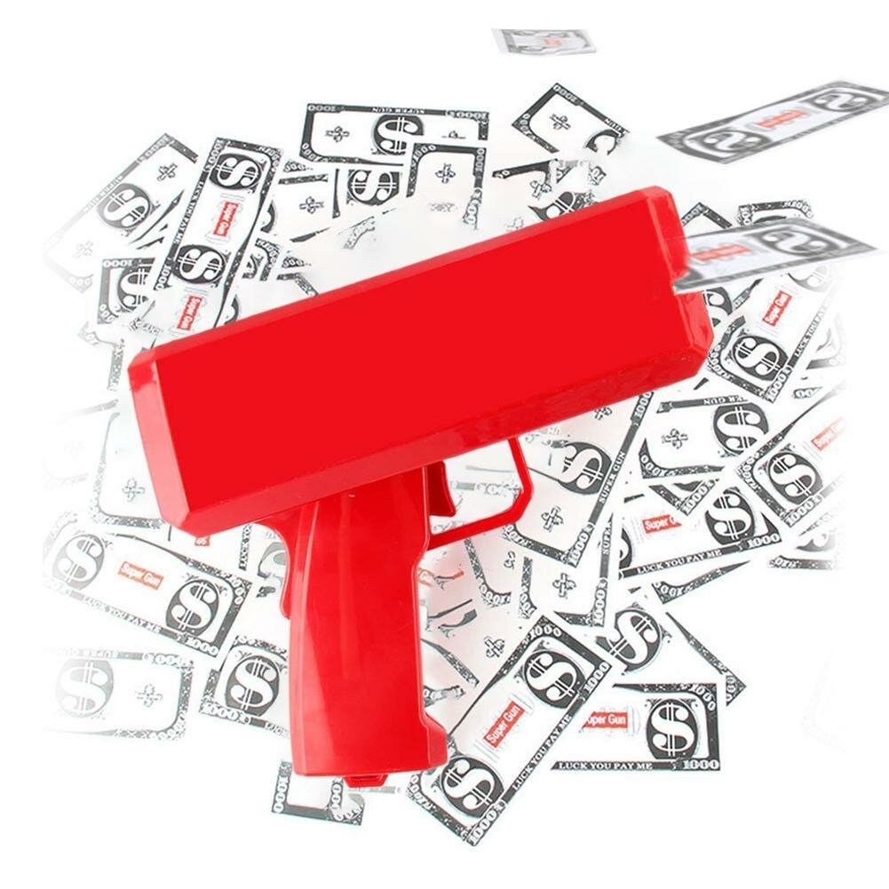 Деньгомет, денежный пистолет + подарок