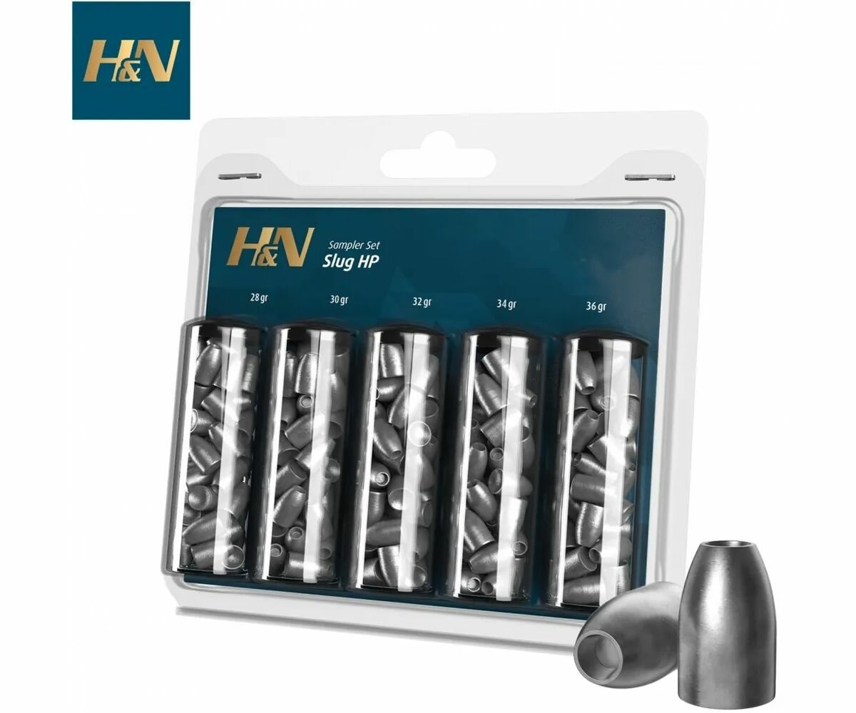 Пули H&N Slug Sampler Set HP II (набор) 6,35 мм, 1,81-2,33 г (28-36 гран) 200 штук