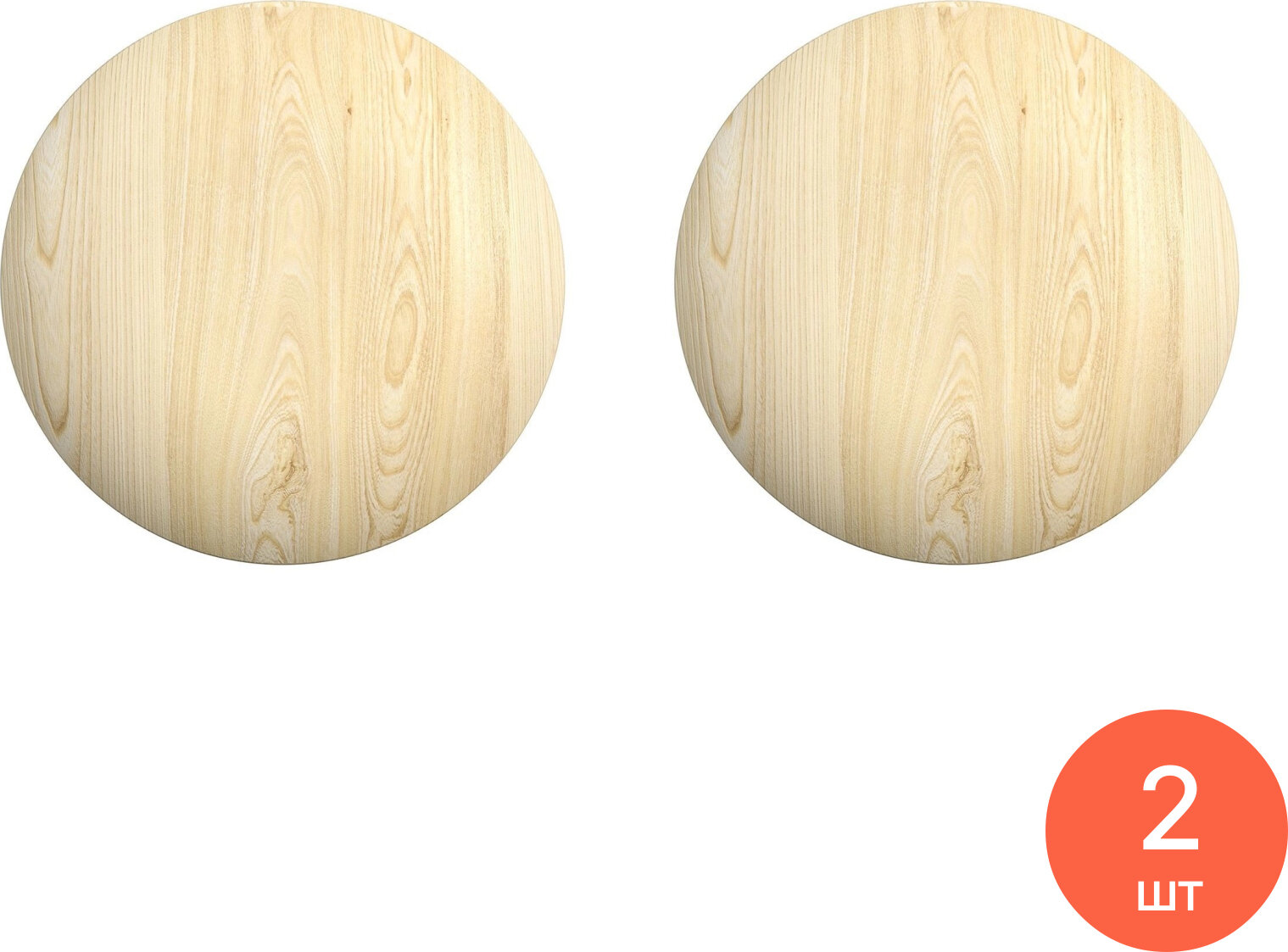 Анемостат ЭРА 10DW Pine приточно-вытяжной, с фланцем, из металла и дерева, цвет сосна, диаметр воздуховода 100мм / вентиляция (комплект из 2 шт)