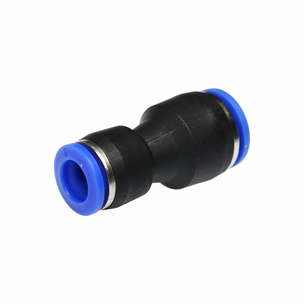 Соединитель трубки ПВХ, полиамид d 10мм-8мм прямой пластик, арт ERSPG1008 эврика