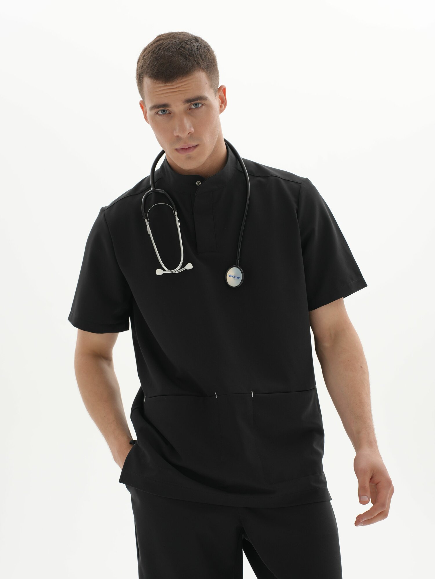 Медицинский костюм DUMED мужской, размер XL(56-58) рост 170-176, цвет черный