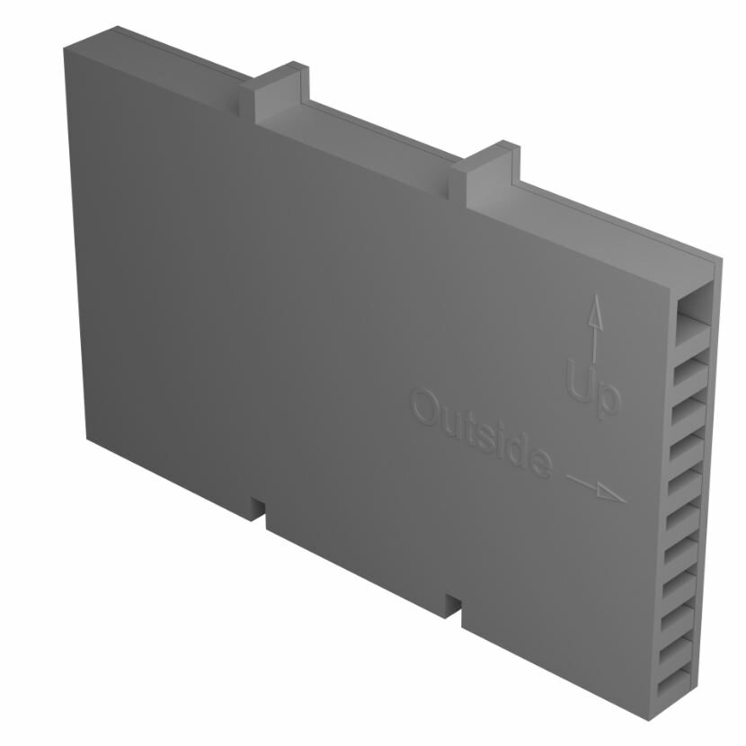 Вентиляционная коробочка ТН TERMOCLIP 115х12х60мм серая (код 126612) комплект 20шт