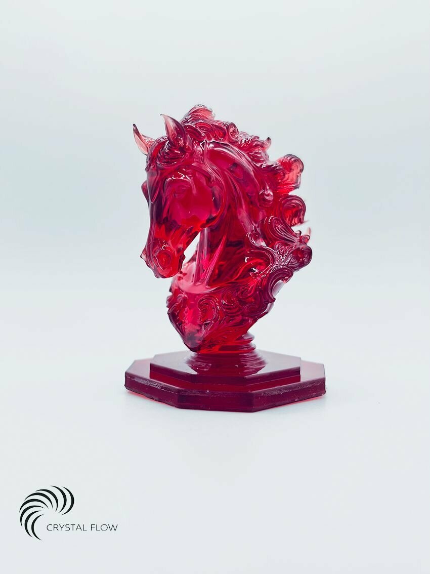 Статуэтка "Бюст элегантная красная огненная лошадь 2026"