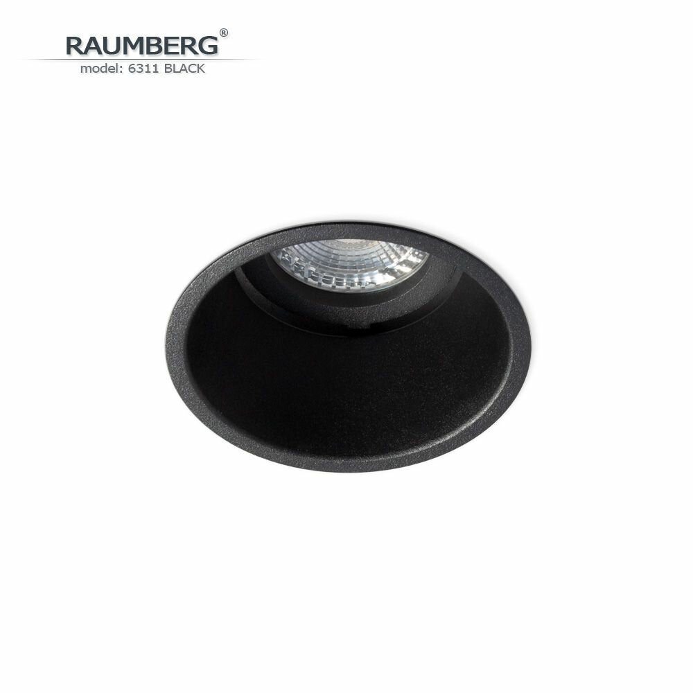 Встраиваемый поворотный светильник RAUMBERG 6311 bk черный под светодиодную лампу GU10