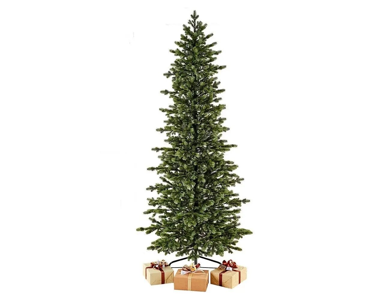 Искусственная стройная елка Невада 220 cм зелено-голубая, литая 100%, Max CHRISTMAS