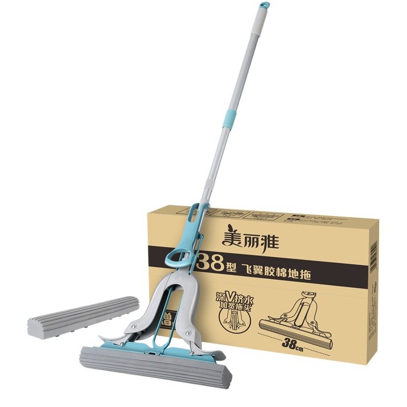 Швабра Meiliya Feiyi, резиновая, хлопчатобумажная, стержень из алюминиевого сплава, 28см