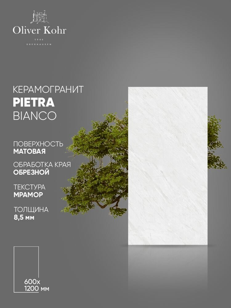 Керамогранит Oliver Kohr Pietra Bianco OK101689544 Matt 60x120