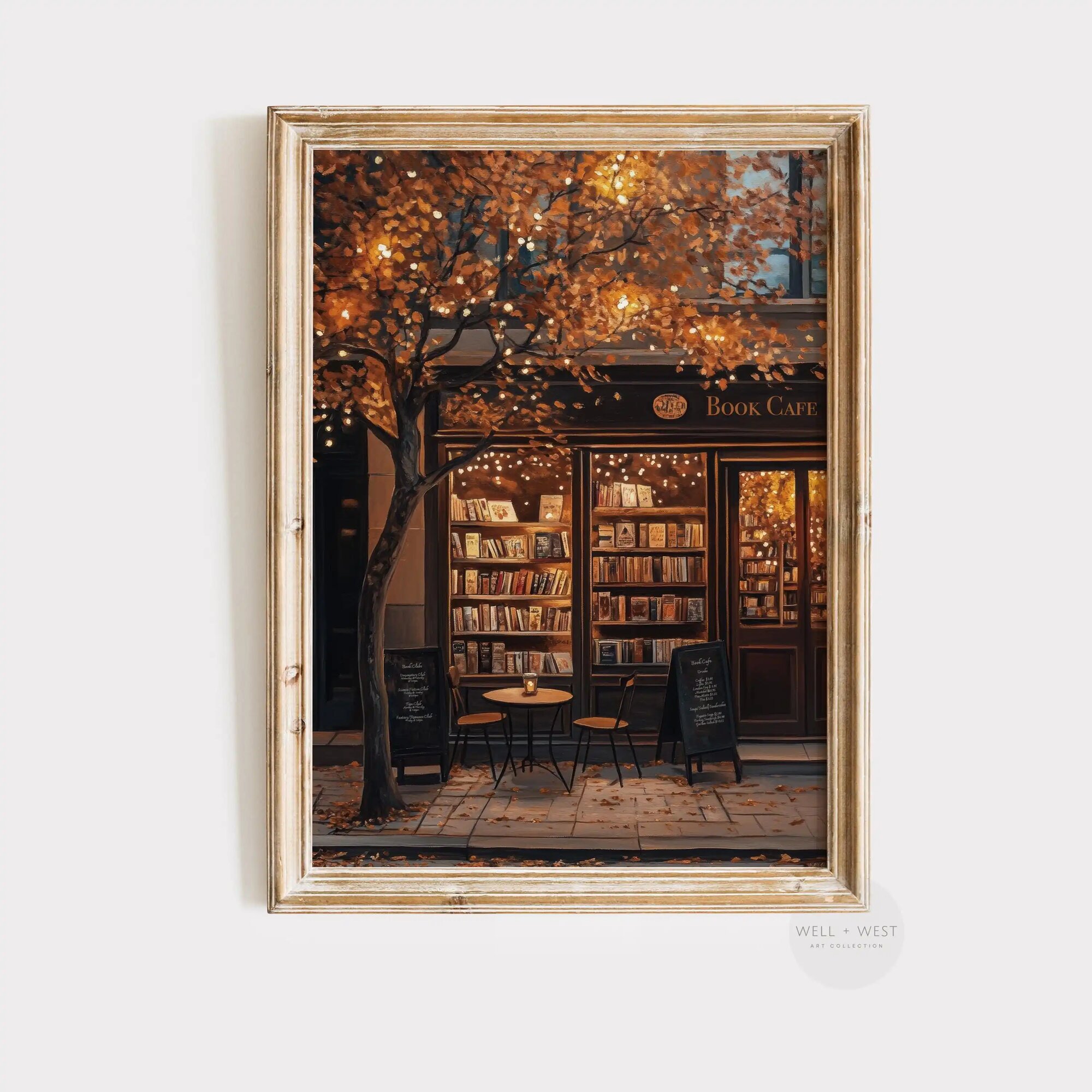 Настенный плакат "Осенняя кофейня" HALFLEMART CJ56137, 40x60cm Unframe