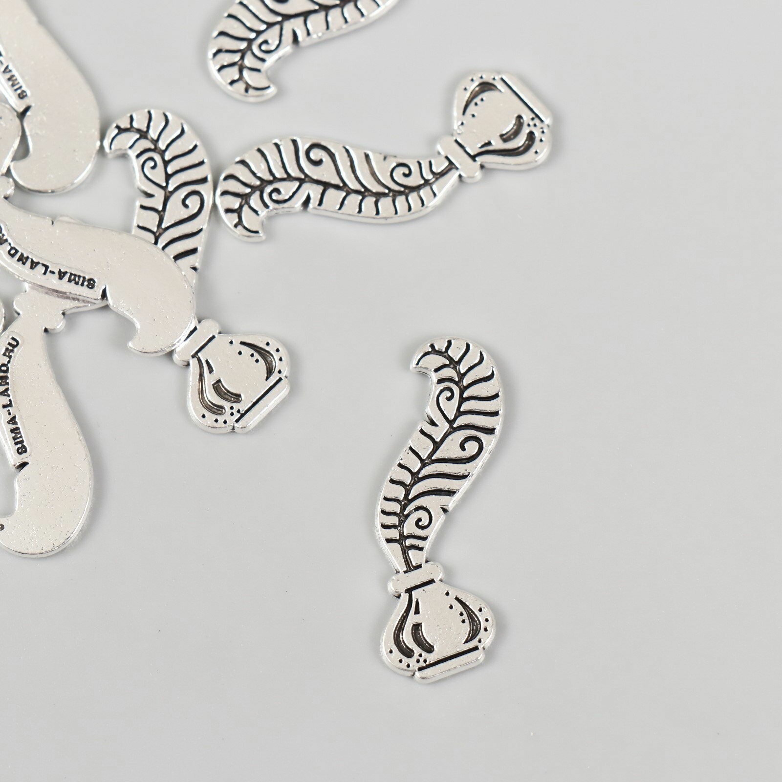 Декор металл для творчества "Перо в чернильнице", 2.5x1.6 см, 10 шт.