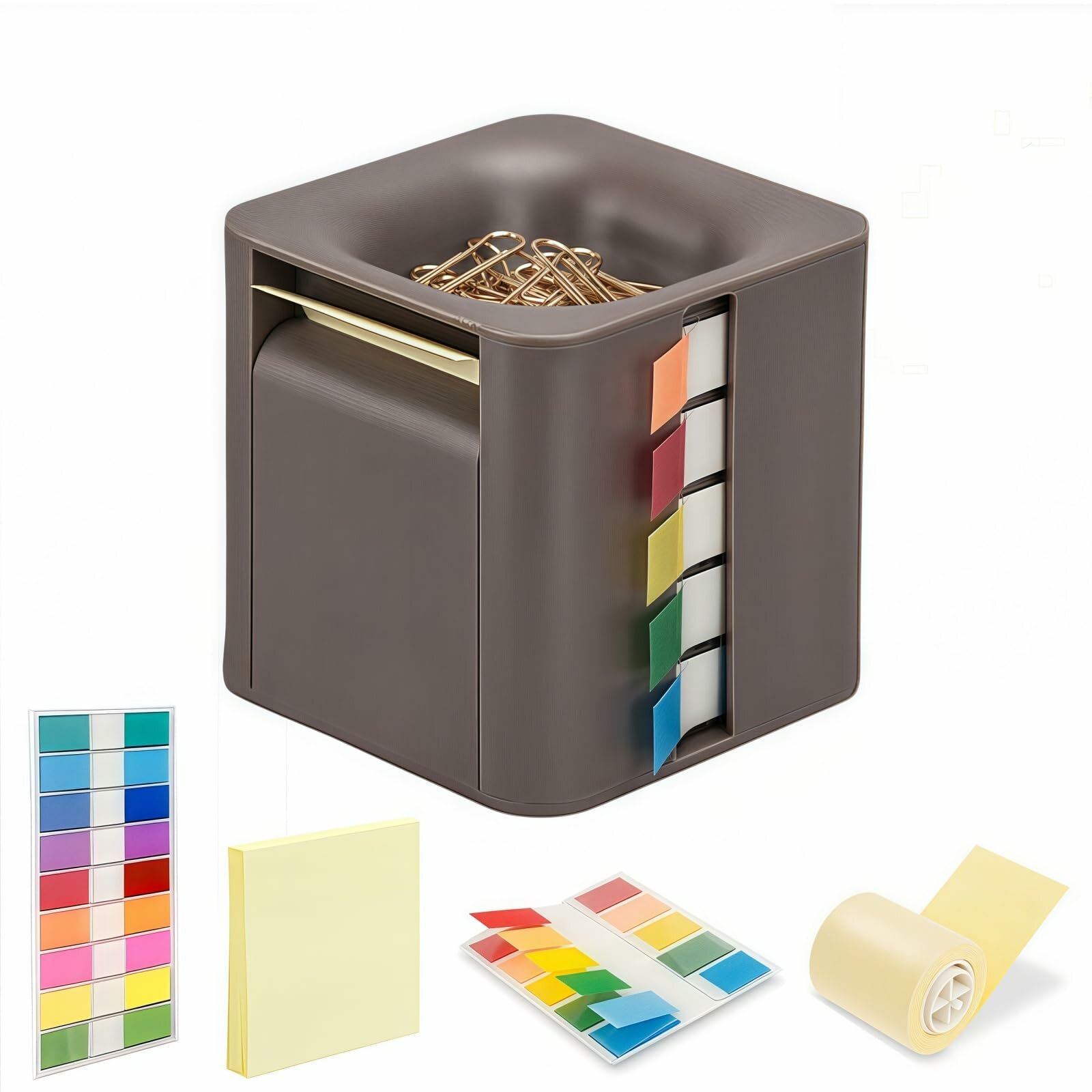 Раскладной Держатель Наклеек 5-в-1: Магнитный Ящик Для Нот И Органайзер Для Документов - Компактный Диспенсер Стикеров For Организация Стола В Офисе Или Дома