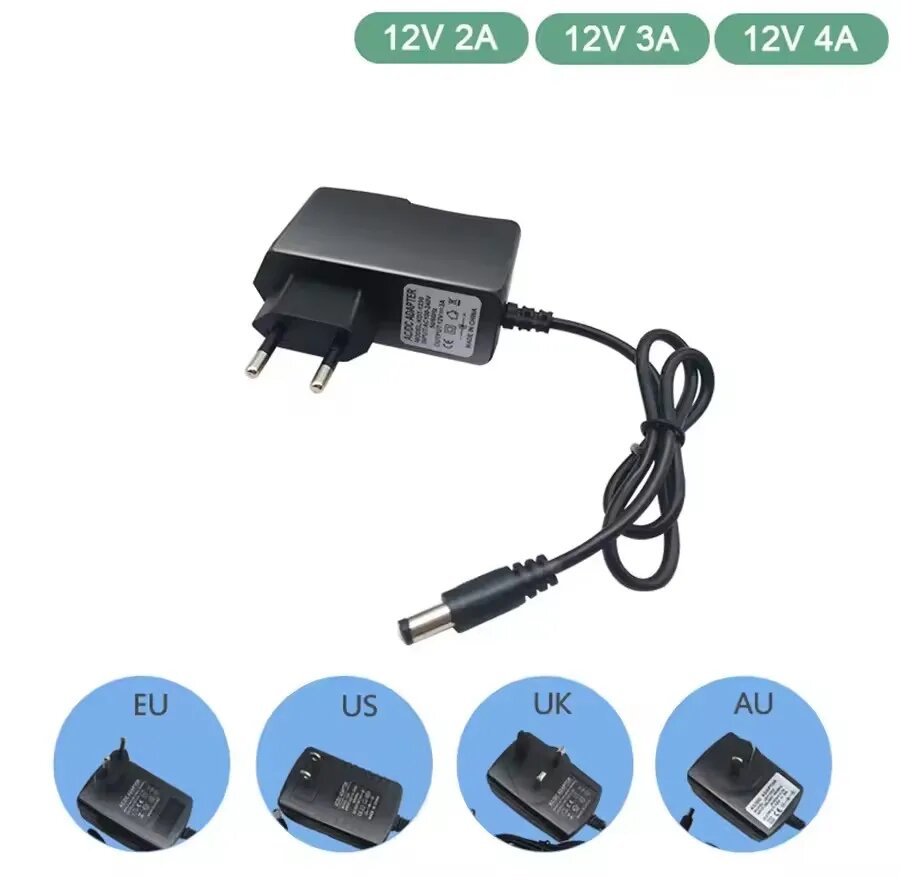 Трансформатор 12В 8A EU Plug — фото 1