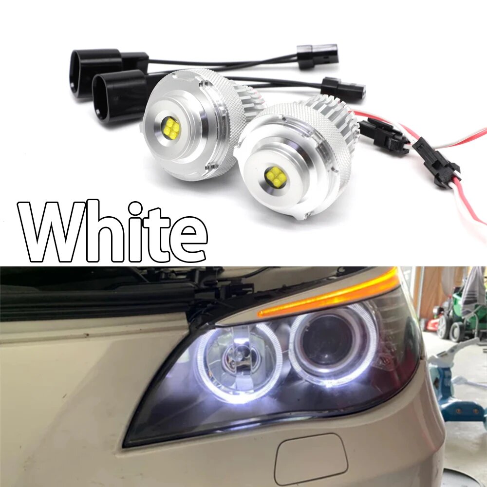ДХО свет Angel Eye 100 Вт (дневные ходовые огни) для BMW 5 серии E60 E61 LCI галогенная фара White