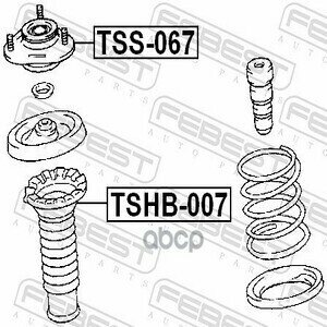 Опора переднего амортизатора Febest арт. tss-067