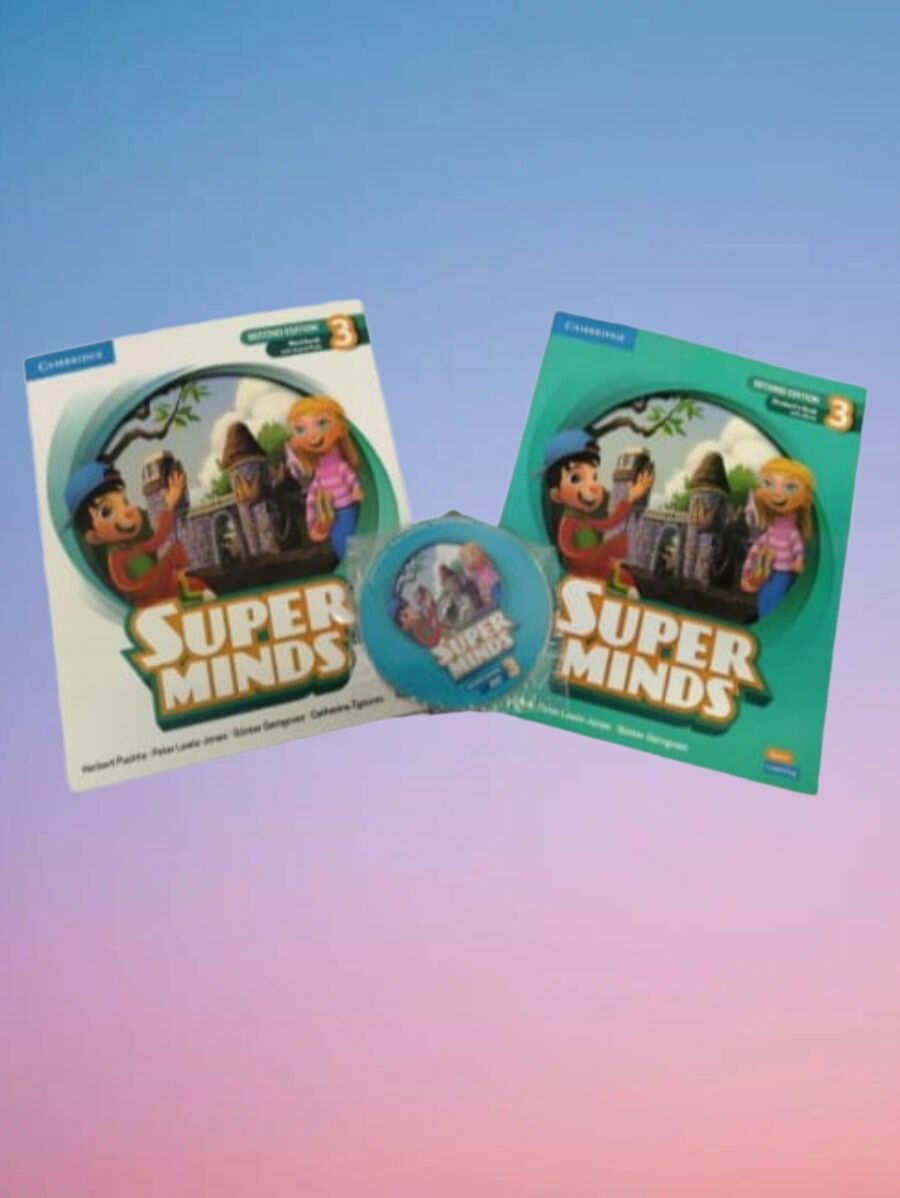 Super Minds 3 second edition Полный комплект (Studеnt's Вооk + Wоrkbооk + CD)