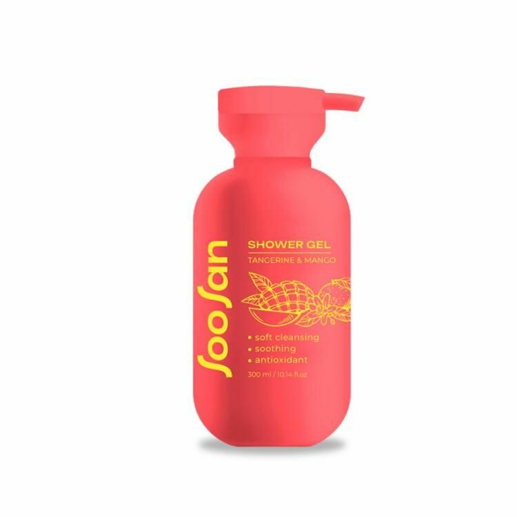 SOOSAN Гель для душа с ароматом мандарина и манго Shower Gel Tangerine & Mango 300мл