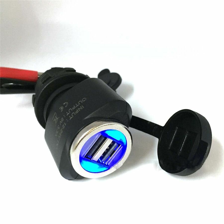 Для мотоцикла BMW Hella, розетка для прикуривателя, 5В 3,3A, портативный адаптер питания с двумя USB-разъемами, цветной
