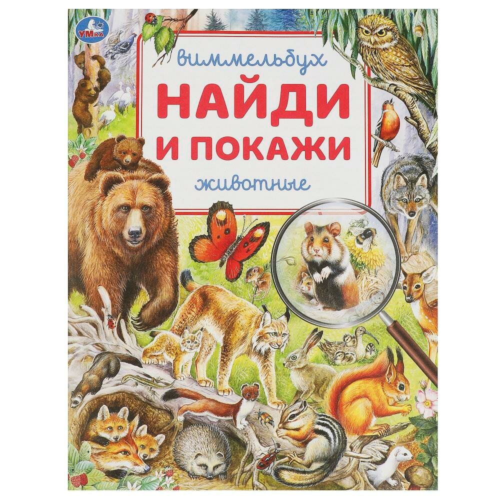 Книга "Животные. Найди и покажи. Виммельбух" 16 стр. УМка 978-5-506-09326-8