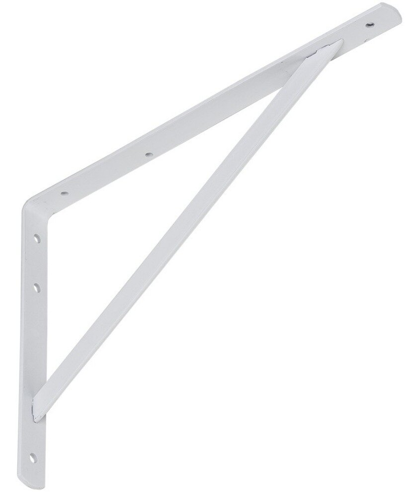 Кронштейн для полки Rock Solid Connection / Рок Солид Конекшн Domax WSWP 400 усиленный плоский стальной, белый, 400×250мм / держатель