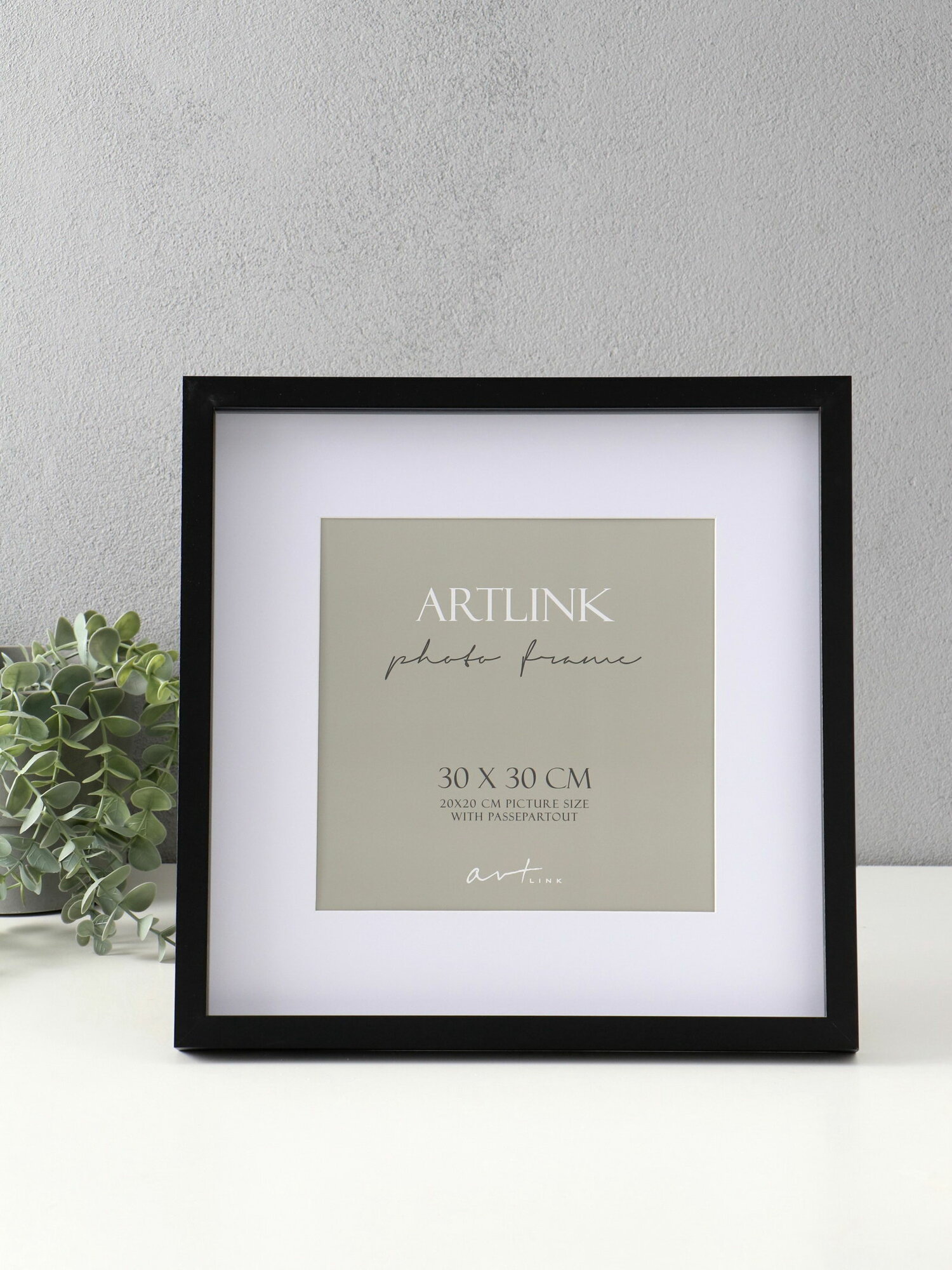 Фоторамка для фото 30x30 см, с паспарту 18x18 см МДФ Camila, чёрный