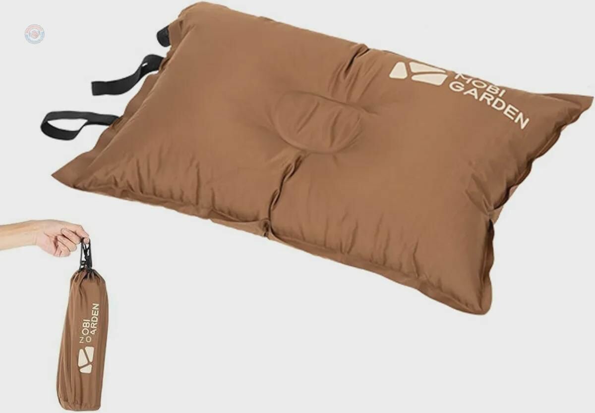 Самонадувающаяся подушка для кемпинга и путешествий с удобной сумкой эргономичная поддержка шеи и комфортный сон на природе