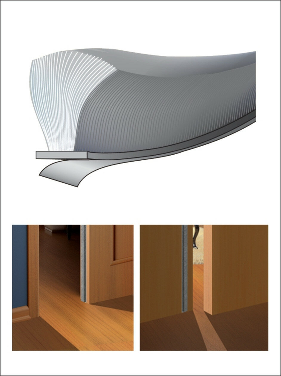 Щетка Valcomp 2207005, для дверей-купе, 6х12 см, высота ворса 6мм