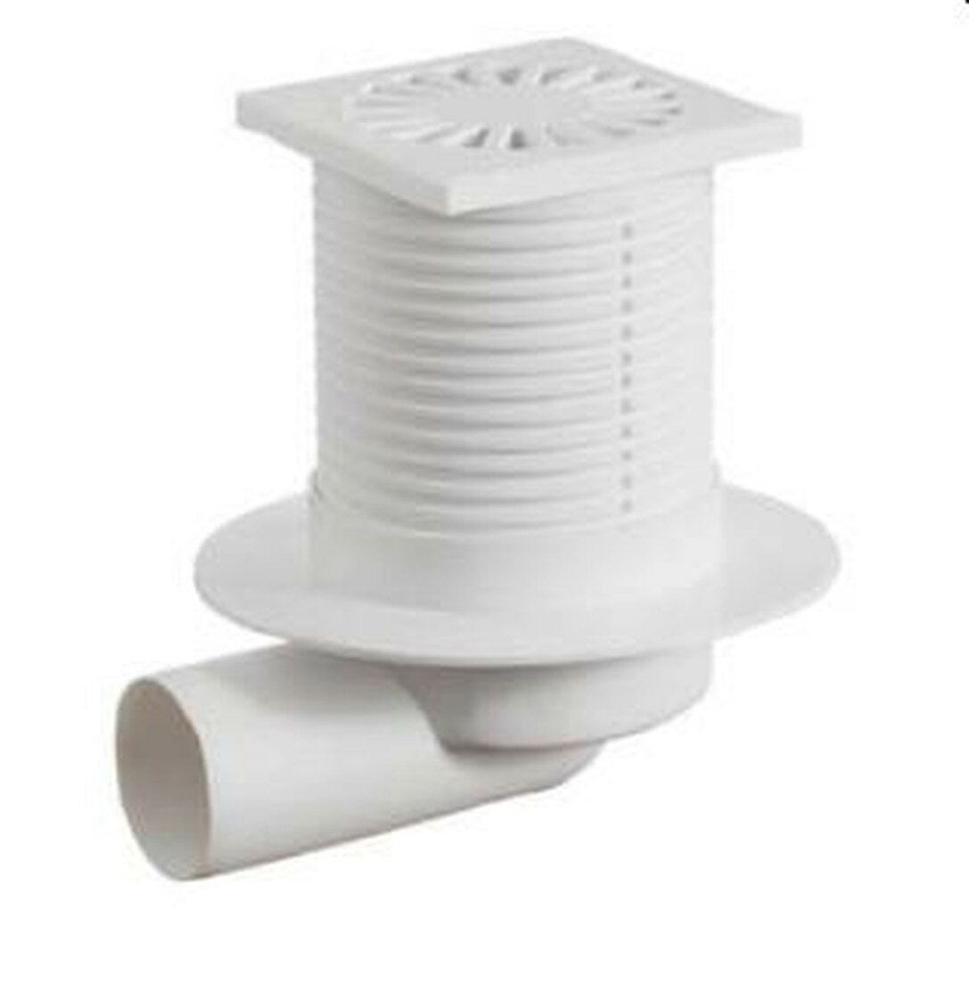 Трап горизонтальный орио, регулируемый с пластиковой решеткой 10х10 выпуск 50