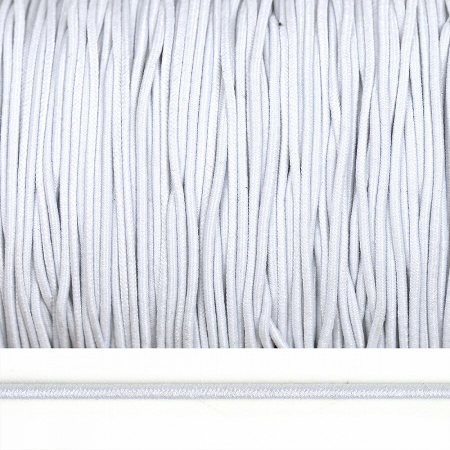 Резинка TBY шляпная (шнур круглый) цв. F101 белый 1,0мм боб.100м