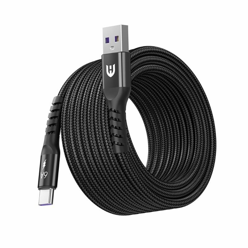 Быстрая зарядка от USB до type c по одной линии 66 Вт-3 м