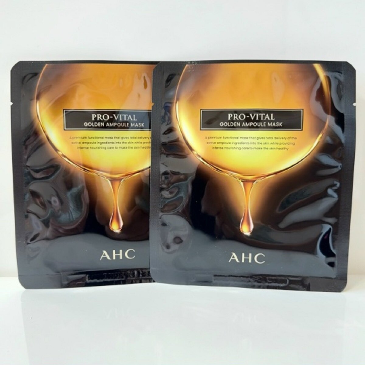 AHC Антивозрастная, тканевая маска для лица (2шт) Pro-Vital Golden Ampoule Mask Micro