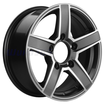 Литой колесный диск Khomen Wheels KHW1614 (Niva 4x4 Bronto) 6,5x16/5x139,7 ET35 D98,5 Gray-FP