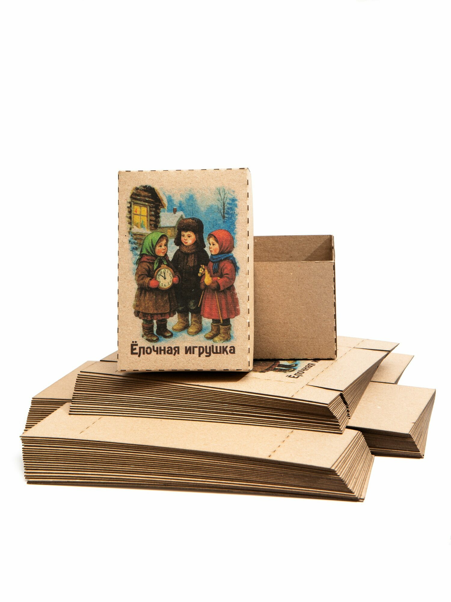 Коробка для "Ватной ёлочной игрушки" 150х100х80 № 26.1