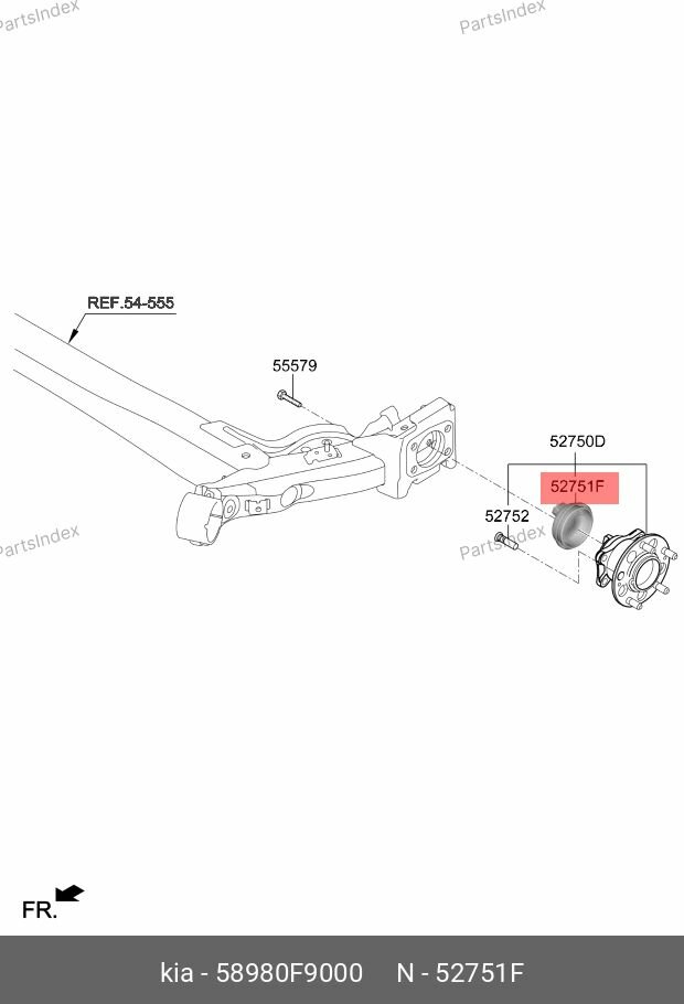 Датчик ABS, HYUNDAI/KIA/MOBIS 58980F9000