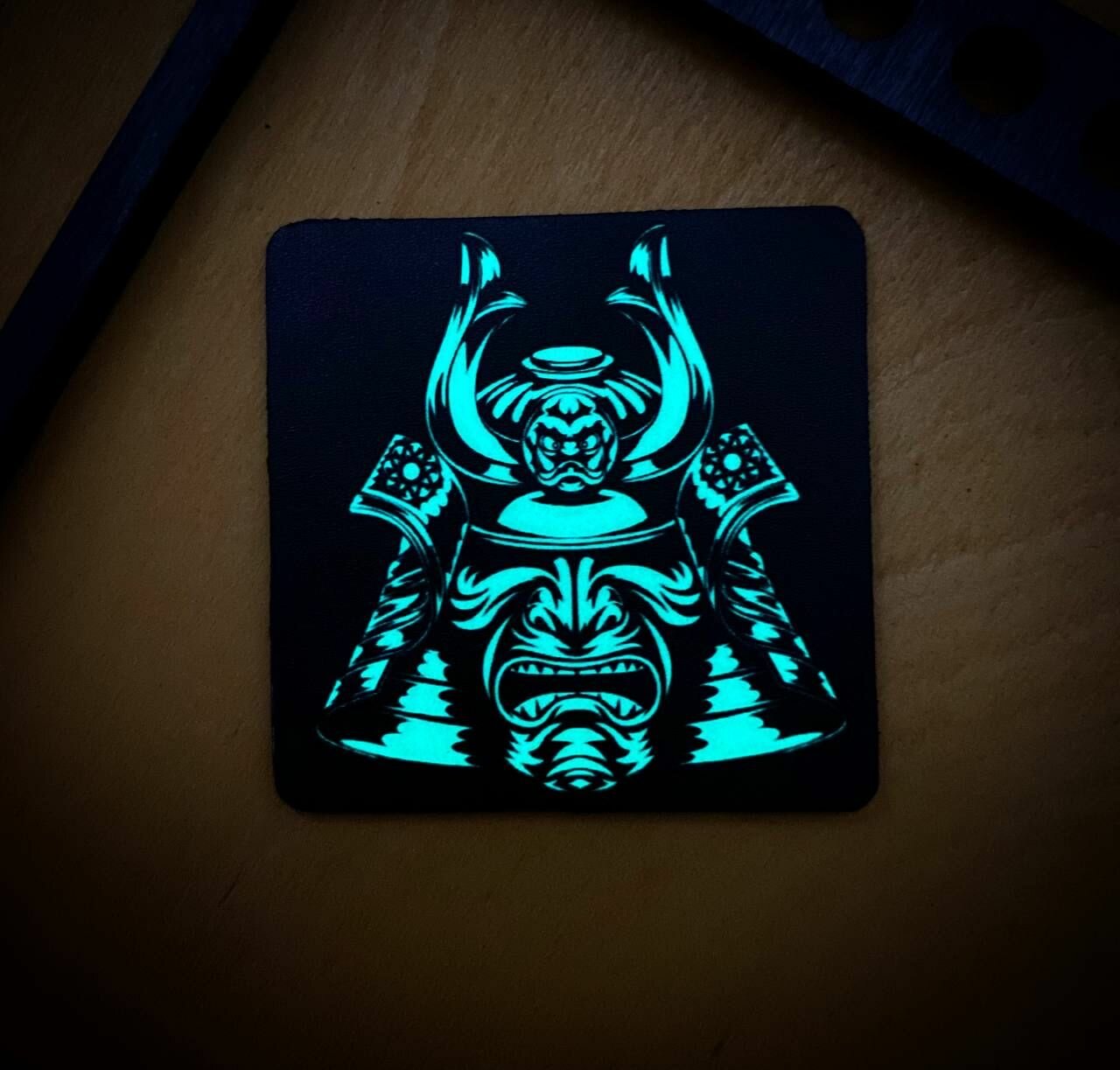 Патч светящийся самурай , шеврон на липучке