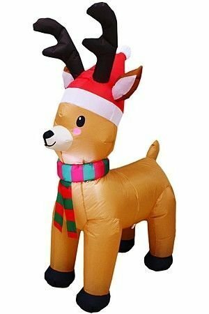 Надувная фигура оленёнок В шарфике (с LED-подсветкой), 1.2 м, IP44, Peha Magic IF-10590