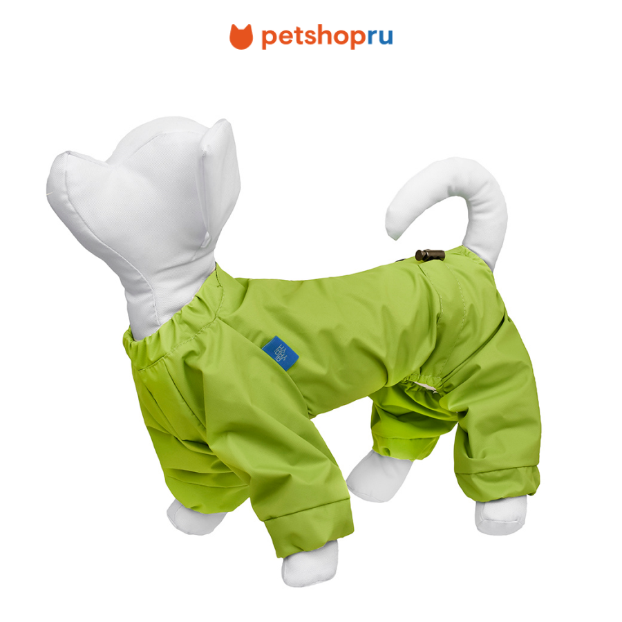 Yami-Yami одежда Дождевик для собак на молнии, салатовый, размер S, спинка 26.5 см