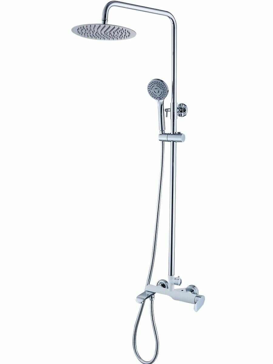 Душевой гарнитур Ganzer GZ22065-F, белый, гидромассаж, тропический душ