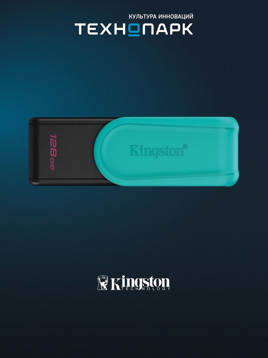 USB Flash drive Kingston DataTraveler Exodia S 128 ГБ черно-бирюзовый (DTXS/128GB)