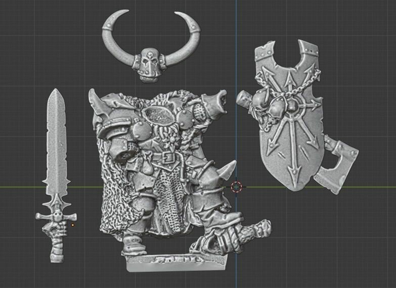 Миниатюра Warhammer Chaos Lord Crom Old Proxy