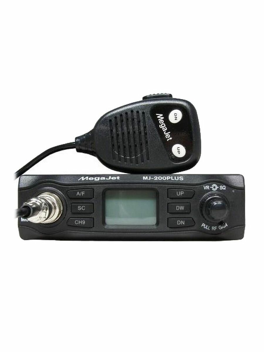 Радиостанция MegaJet MJ-200 Plus, 120 каналов, CB диапазон, 8 Вт, AM/FM
