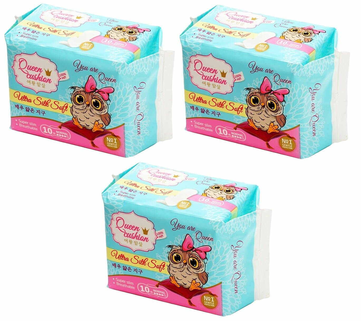 Прокладки гигиенические Day Spa Queen Cusion Ultra Silk Soft с крылышками (3уп по 10шт)