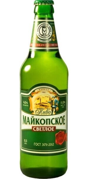Пиво "Майкопское" Светлое, 0.5 л