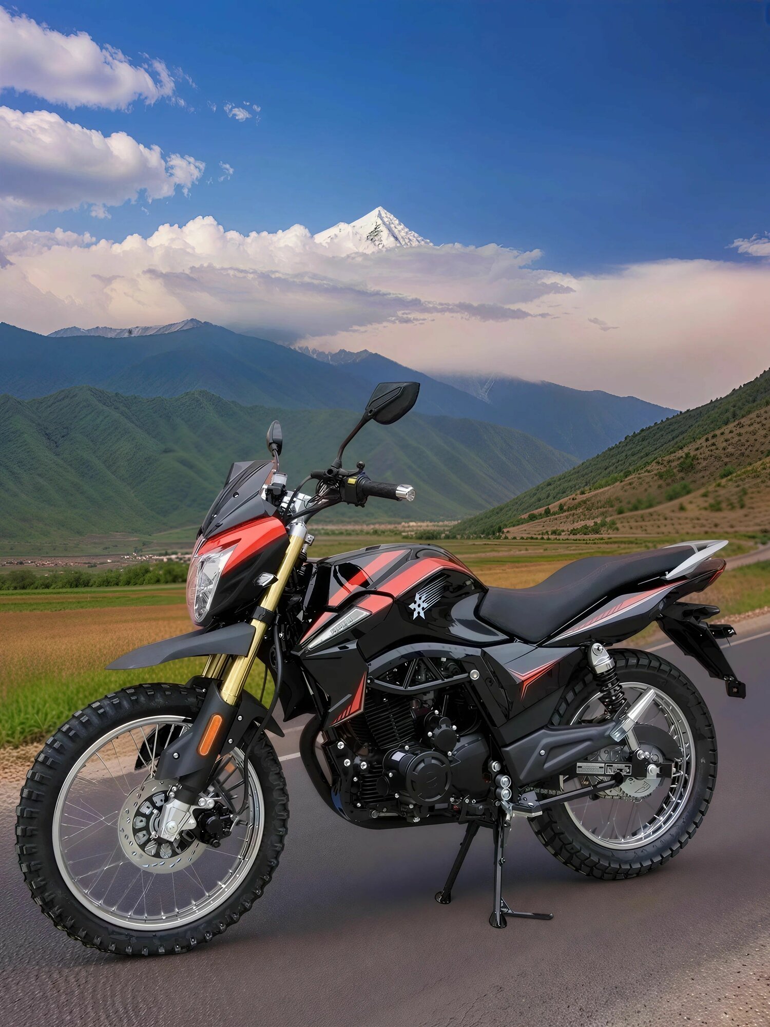 Мотоцикл DESTRA 250 с ПТС (черно-красный)