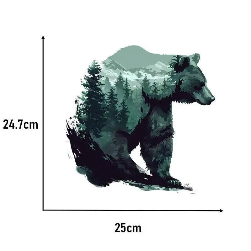 Волки, мишки, природные пейзажи, теплопередача, термопереносные утюги для одежды, термопластыри для одежды, нашивки для утюга QM00192-3