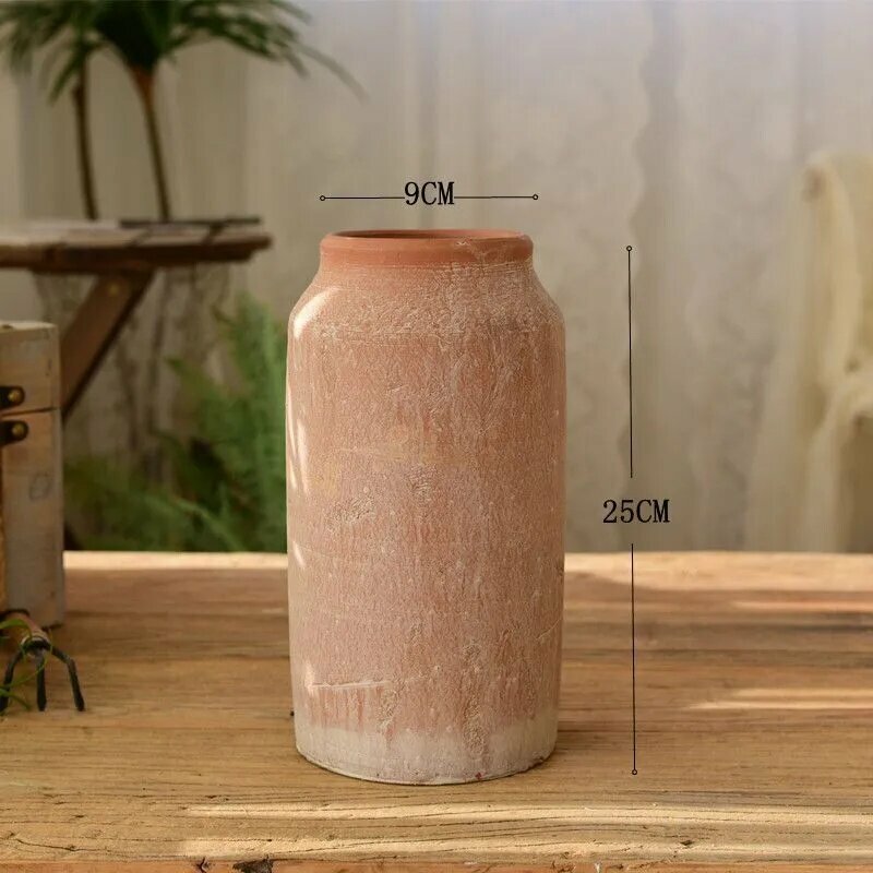 BIGGENNER Ваза "Старинная грубая глиняная ваза", 25 см , Керамика, 1 шт