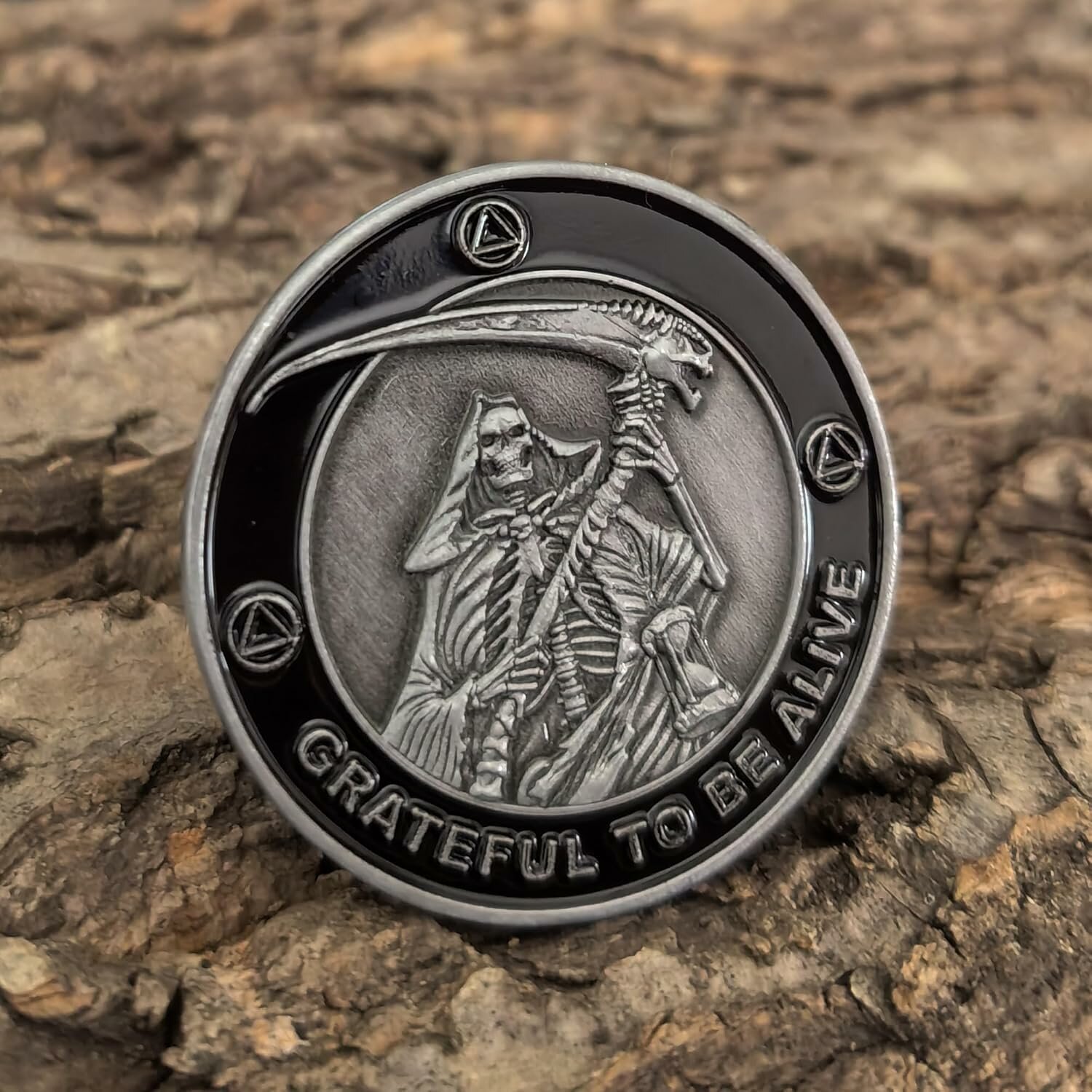 CARBAYTA 1.57" Жетон трезвости «Благодарен за жизнь» — монета и медальон АА для годовщины восстановления